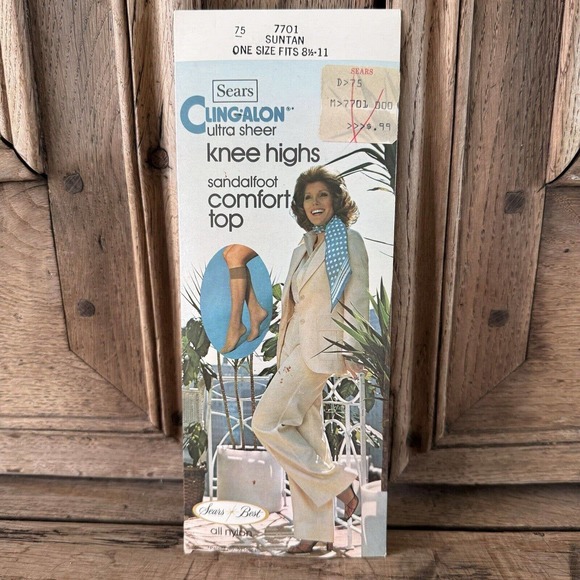 Sears | Intimates & Sleepwear | Vintage Sears Cling Alon Knee High ...